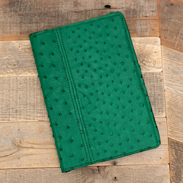 Ostrich Green Portfolio – Yoder Leather Company
