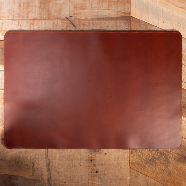 Dark Brown Desk Blotter - Large and Handmade from Genuine Leather ...