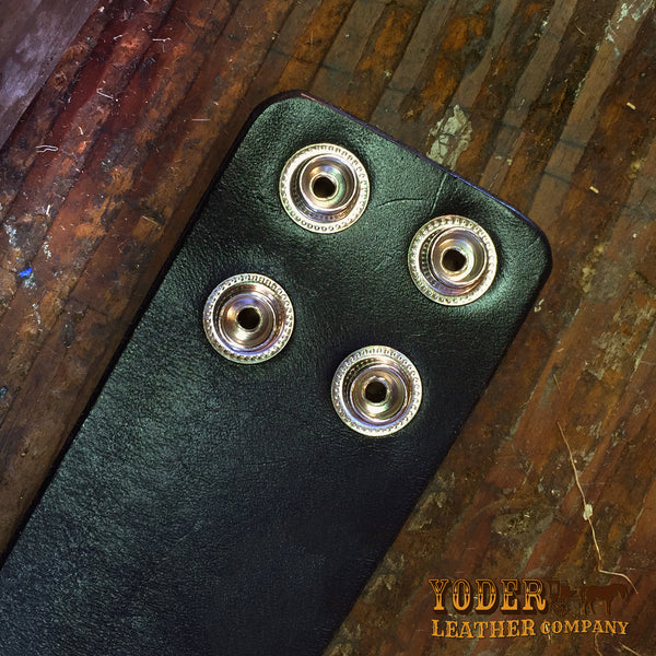 Amish Hand Made Black Cowhide Wrist Cuff – Yoder Leather Company