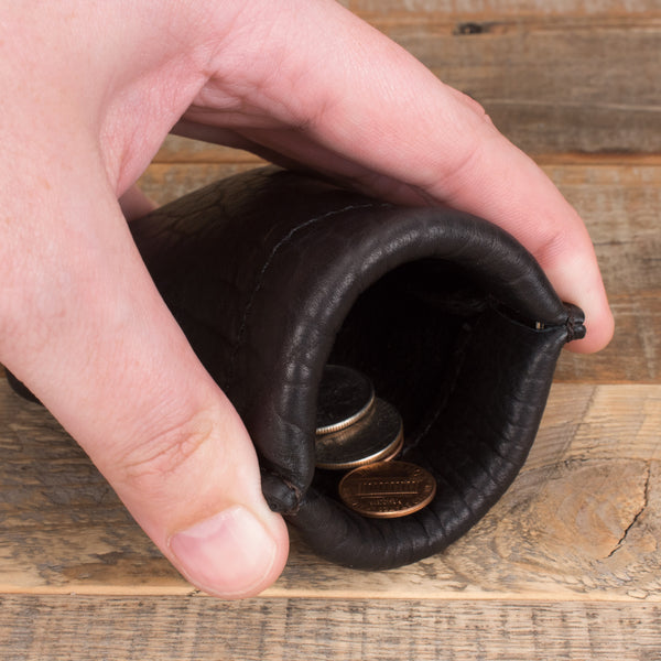 Amish Hand Made Black Bison / American Buffalo Coin Pouch – Yoder ...