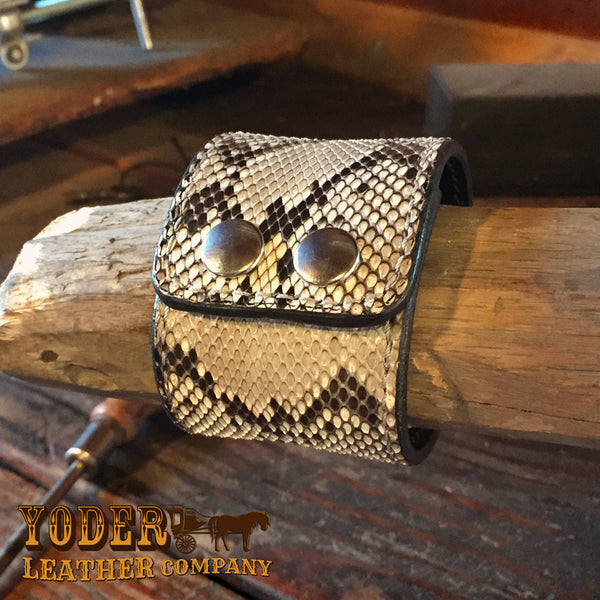 Amish Hand Made Python Wrist Cuff – Yoder Leather Company