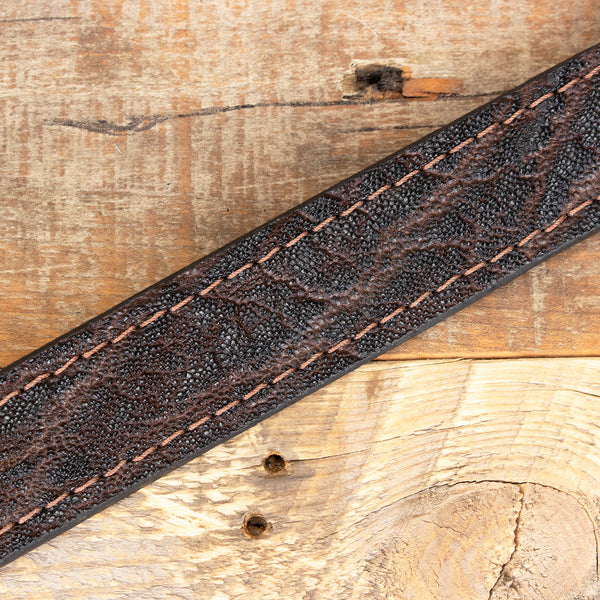 Dark Brown Elephant Hide Leather Belt – Yoder Leather Company