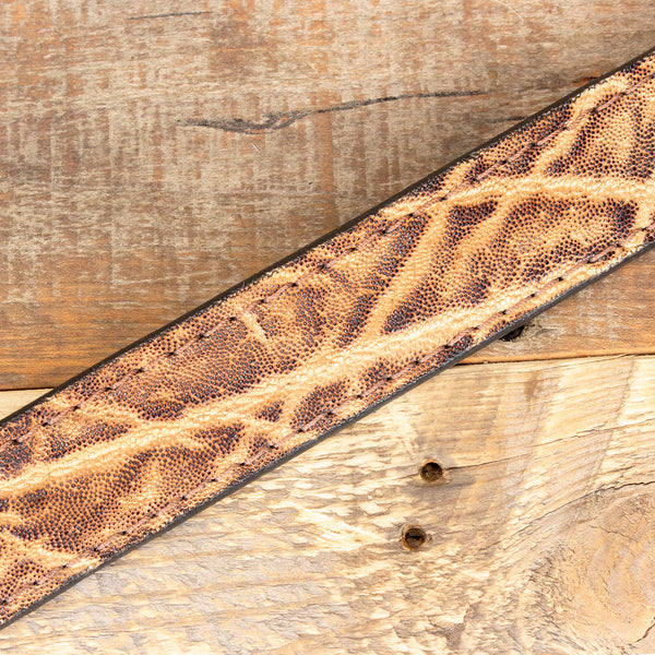 Rustic Brown Elephant Hide Leather Belt – Yoder Leather Company