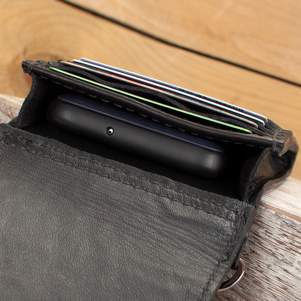 Black Water Buffalo Phone Purse Wallet – Yoder Leather Company